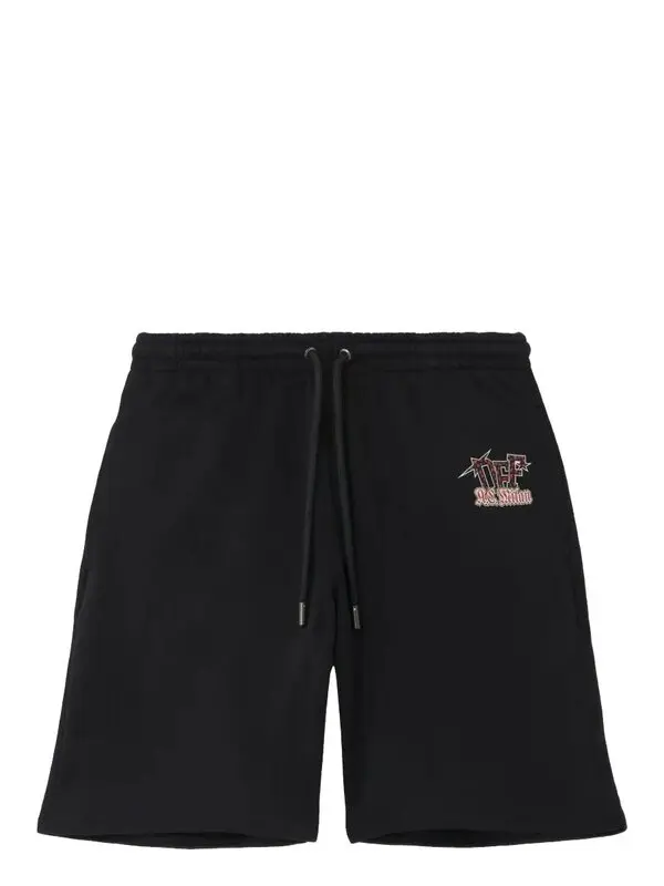 Off-White X Ac Milan Elasticated-waistband Shorts - Black