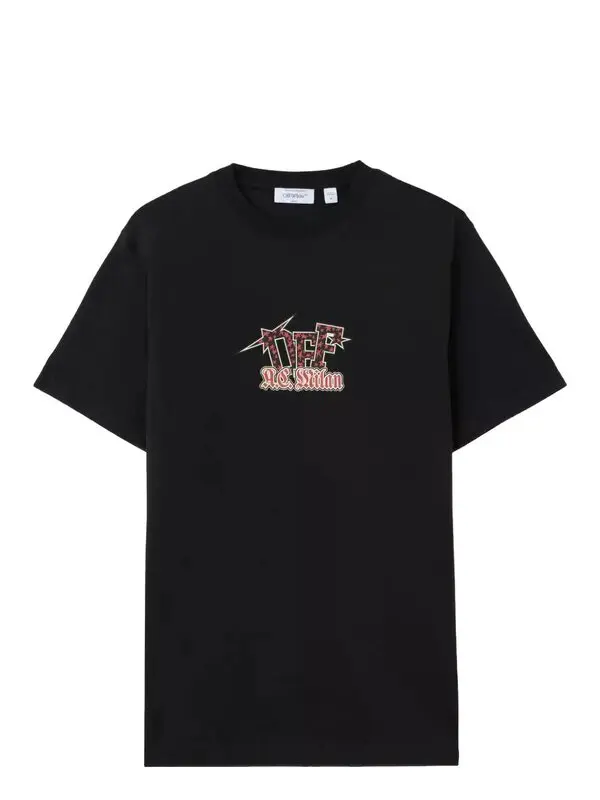 Off-White X Ac Milan Arrow-print T-shirt - Black