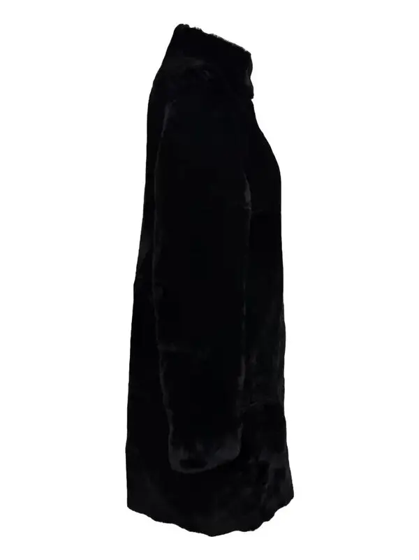 Maje Gibson Shearling Coat - Black