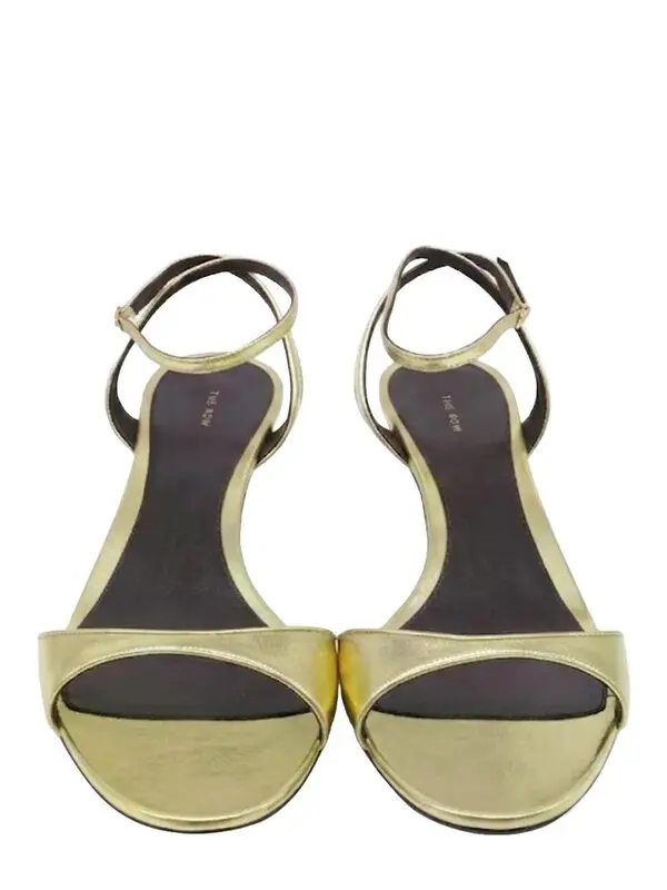 THE ROW Vika Ankle Strap Sandals - Gold