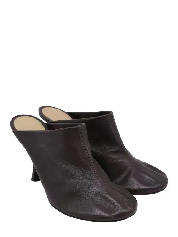 Bottega Veneta Dot Sock Leather Mules - Brown
