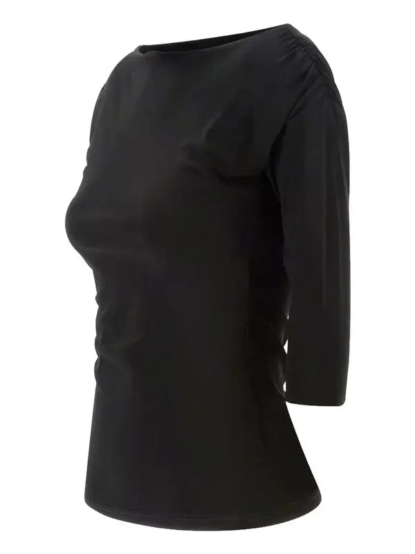 KAOS Boat-neck Blouse - Black