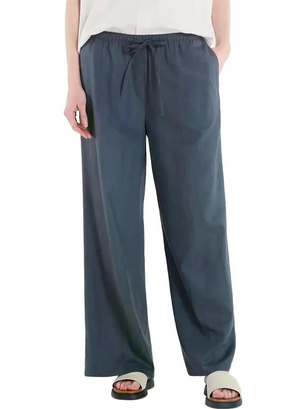 Calvin Klein Drawstring Wide-leg Trousers - Blue