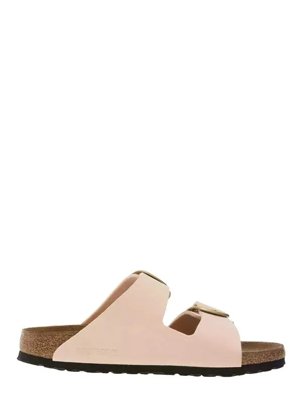 BIRKENSTOCK Arizona Big Buckle Leather Flat Sandals - Pink