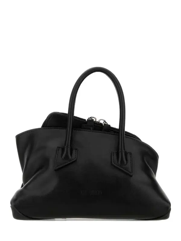 Attico La Passeggiata Mini Leather Tote Bag - Black