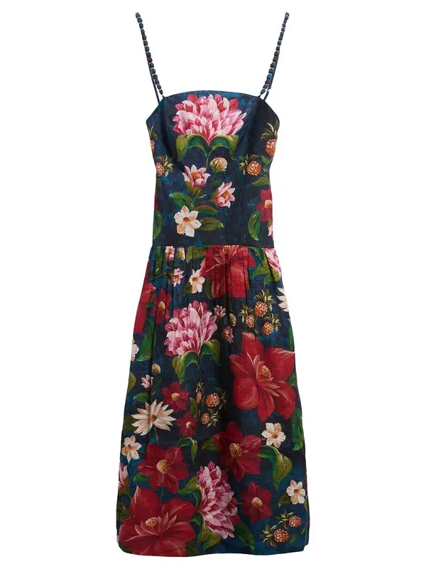 Barbour X Farm Rio Wild Flower Midi Dress - Multicolor
