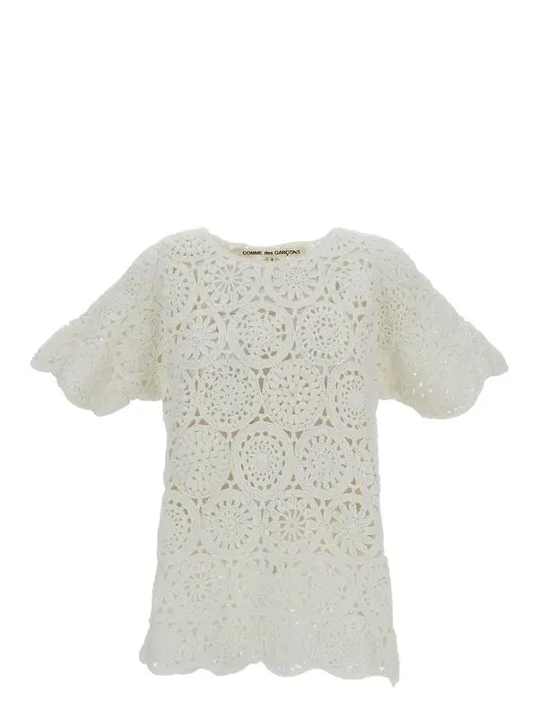 Comme Des Garçons Macramé T-shirt - White