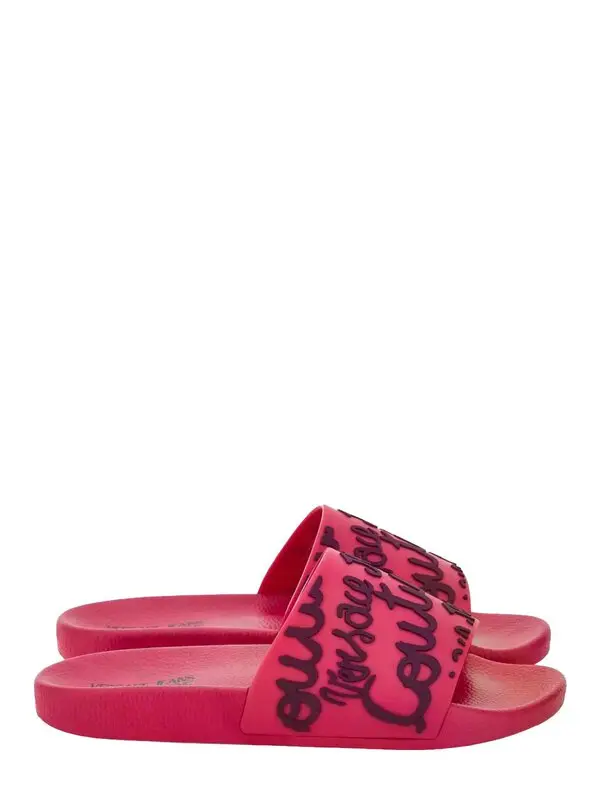 Versace Logo-embellished Slides - Pink