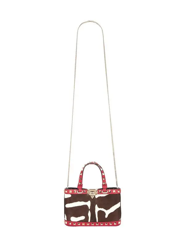 Valentino Garavani Rockstud Mini Bag - Bianco Testa Di Moro & Rosso V