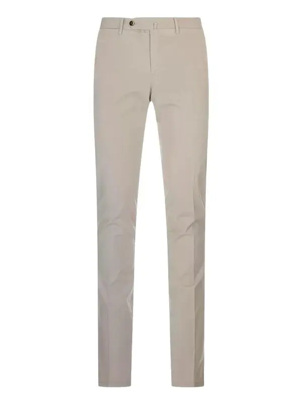 PT TORINO Logo-plaque Slim-fit Trousers - Neutrals
