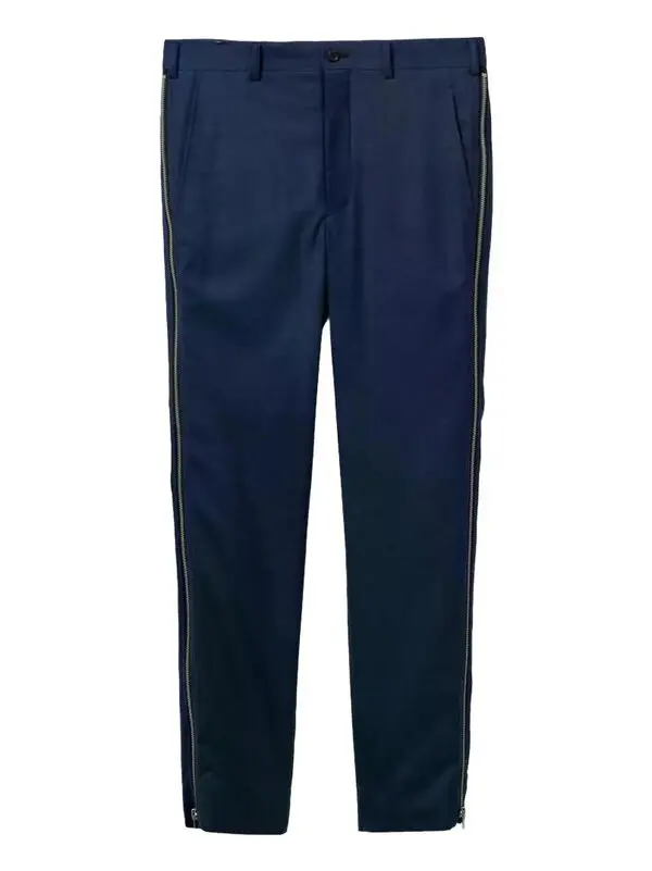 Comme Des Garçons Side-opening Trousers - Blue