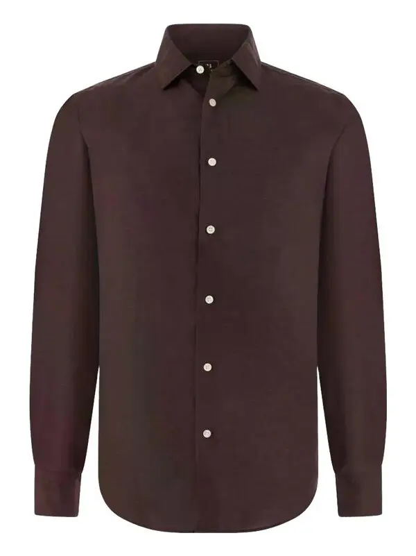 Boggi Milano Long-sleeve Shirt - Brown