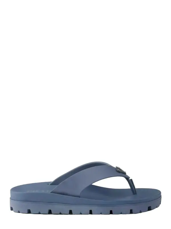Prada Rubber Thong Sandals - Blue
