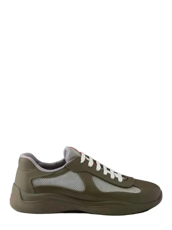 Prada America's Cup Rubber And Bike Fabric Sneakers - Green