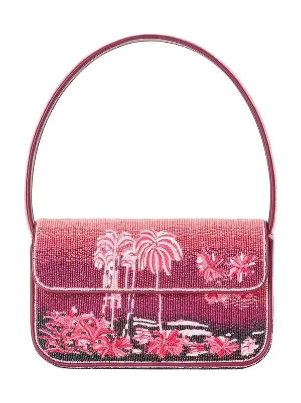 Staud Tommy Beaded Shoulder Bag - Pink