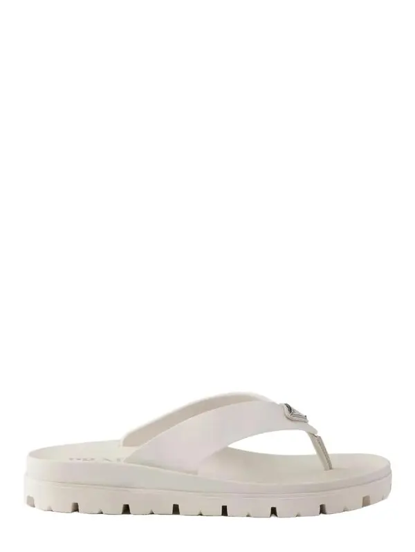Prada Rubber Thong Sandals - White
