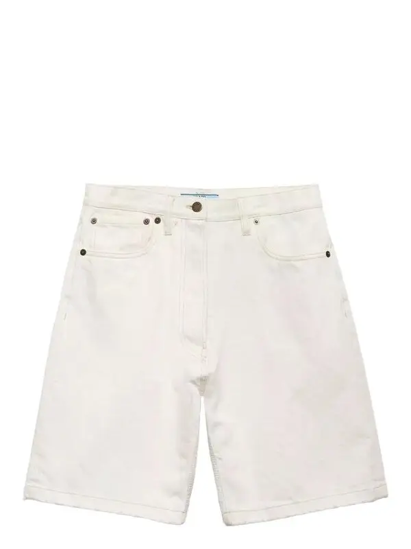 Prada Denim Bermudas - White