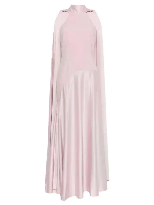 Solace London Cece Cape Maxi Dress - Pink
