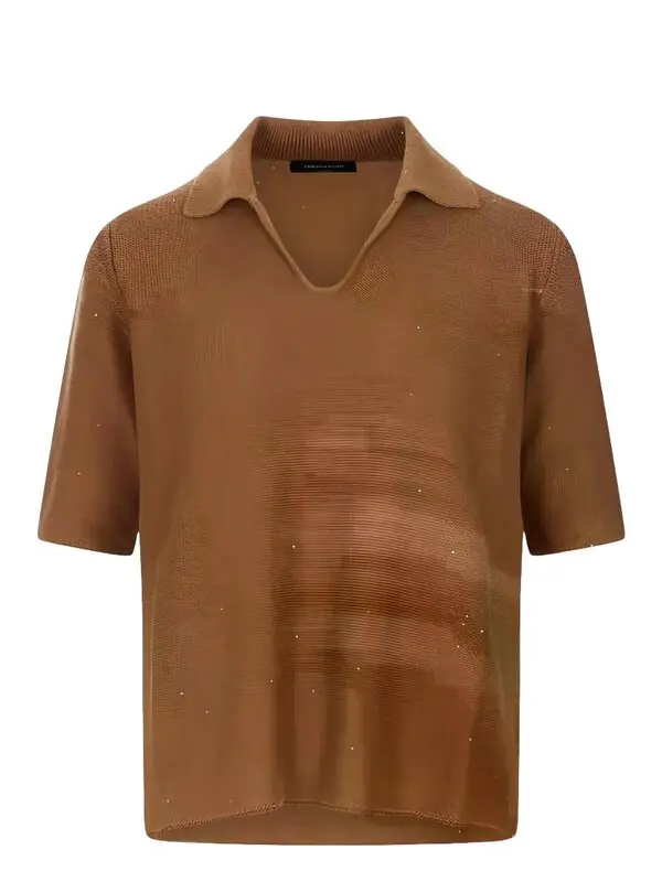 Fabiana Filippi Sequin-embellished T-shirt - Brown