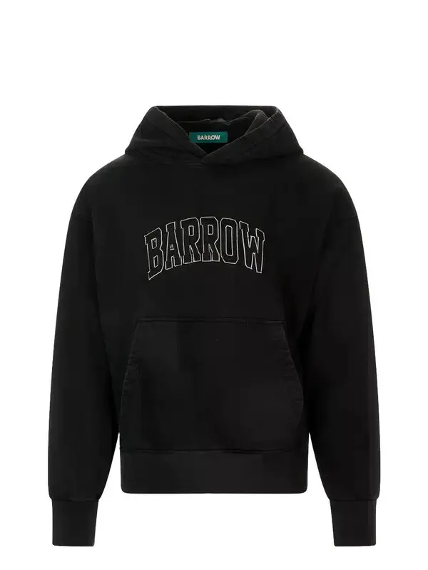 BARROW Logo-embroidered Hoodie - Black