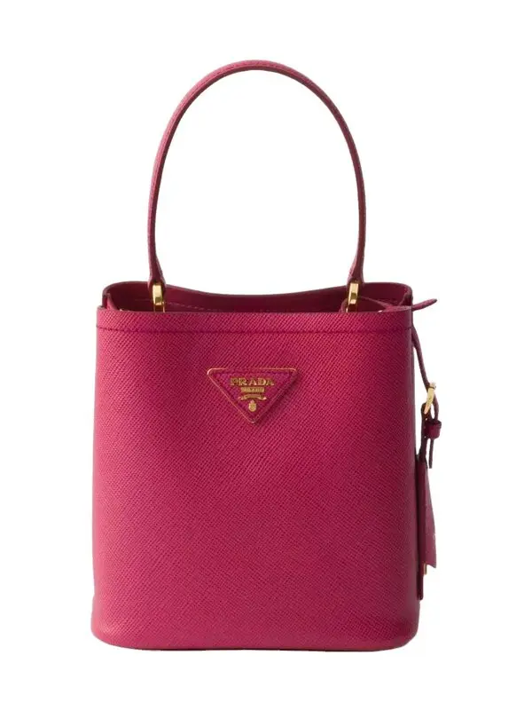 Prada Panier Mini Saffiano Leather Bucket Bag - Pink