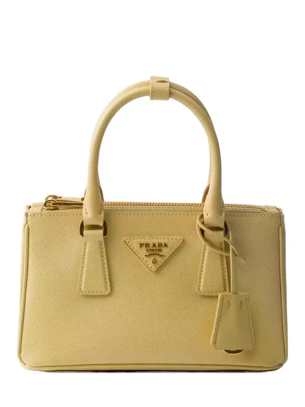 Prada Galleria Mini Saffiano Leather Bag - Yellow