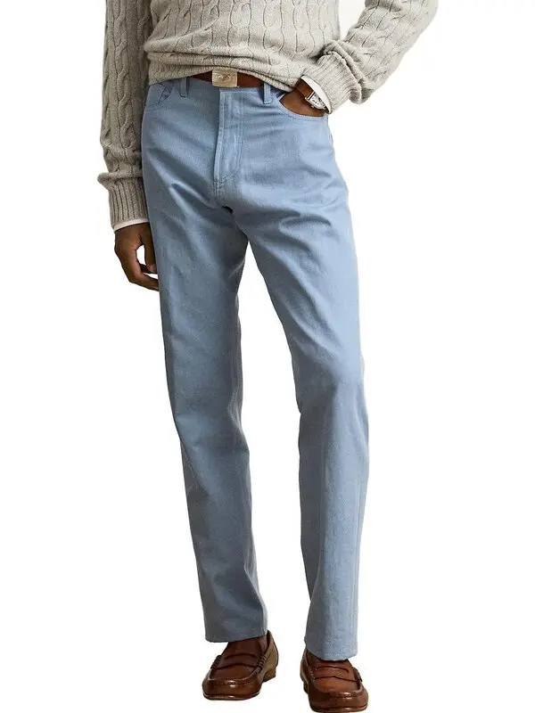 Ralph Lauren Straight Fit Cotton-linen Jean - Windward Blue