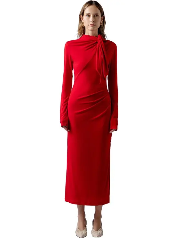 LENDROP STUDIOS Yuna Midi Dress - Red