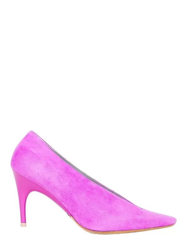 Balenciaga Duchesse Leather Pumps - Azalee & Gold
