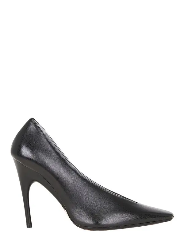 Balenciaga Duchesse Leather Pumps - Black & Gold