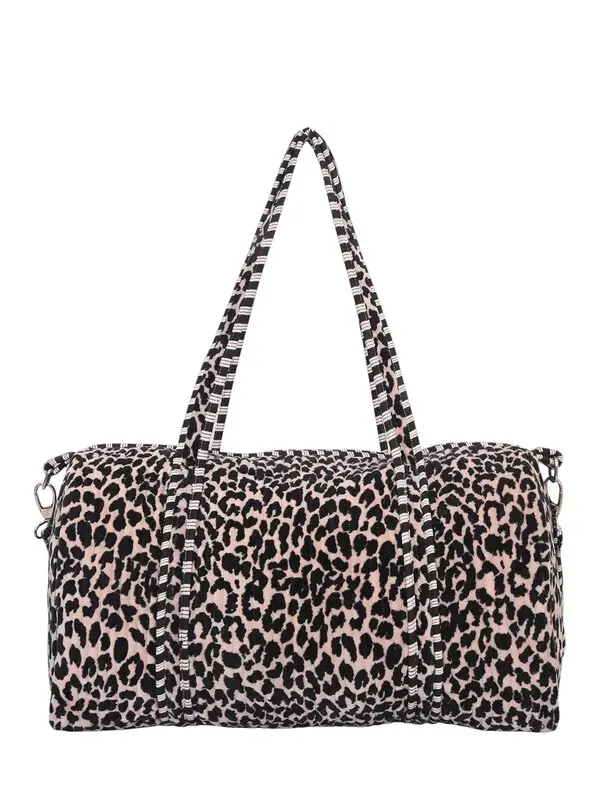 CYC Velvet Leopard Print Weekender Bag - Brown