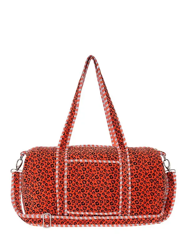 CYC Velvet Leopard Weekender Bag - Orange