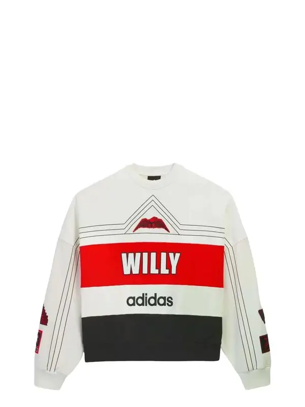 Adidas X Willy Chavarria Logo-patch Panelled Sweatshirt - White