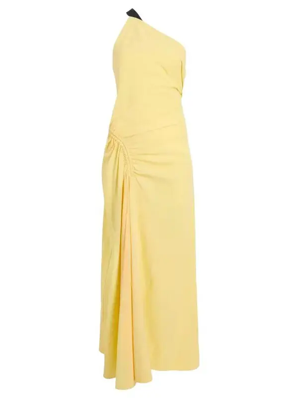 Proenza Schouler Sirena Crinkled One-shoulder Maxi Dress - Yellow