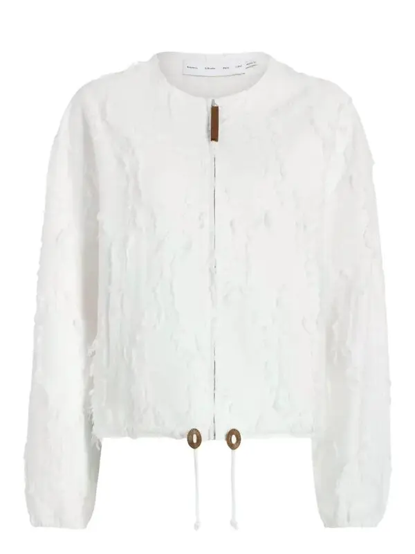 Proenza Schouler White Label Fringed Jacquard Jacket - Neutrals