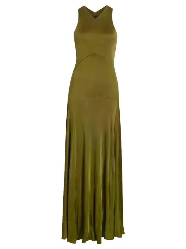 Proenza Schouler Naia V-neck Maxi Dress - Green