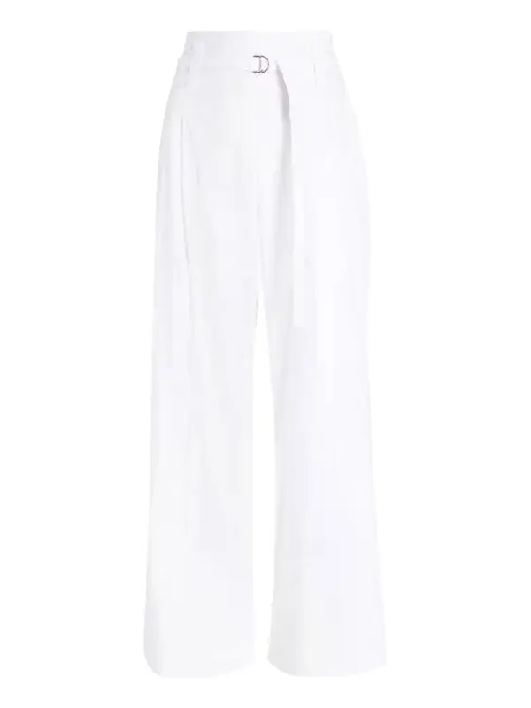 Proenza Schouler White Label Raver Belted Poplin Trousers - White