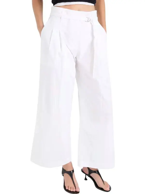 Proenza Schouler White Label Raver Belted Poplin Trousers - White