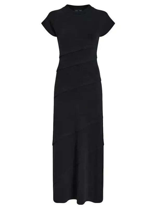 Proenza Schouler Hilma Tiered Jersey Midi Dress - Black