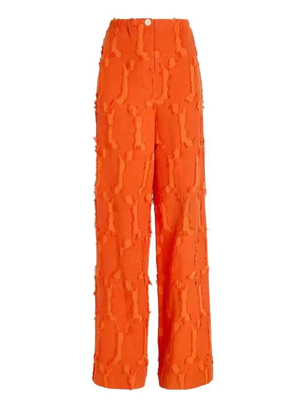 Proenza Schouler White Label Shilo Jacquard Trousers - Orange