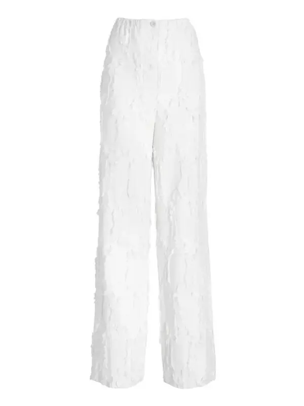 Proenza Schouler White Label Shilo Frayed-jacquard Trousers - Neutrals