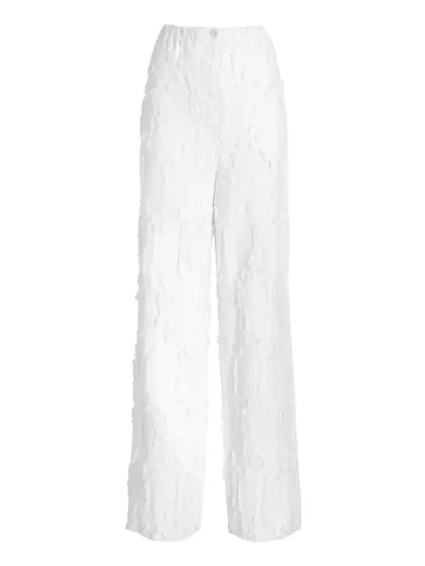 Proenza Schouler White Label Shilo Frayed-jacquard Trousers - Neutrals