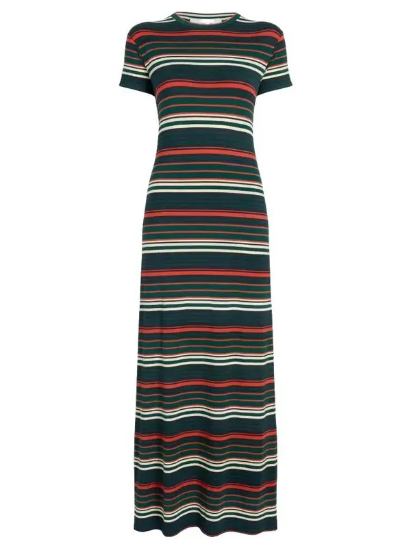 Proenza Schouler White Label Noelle Striped Jersey Maxi Dress - Green