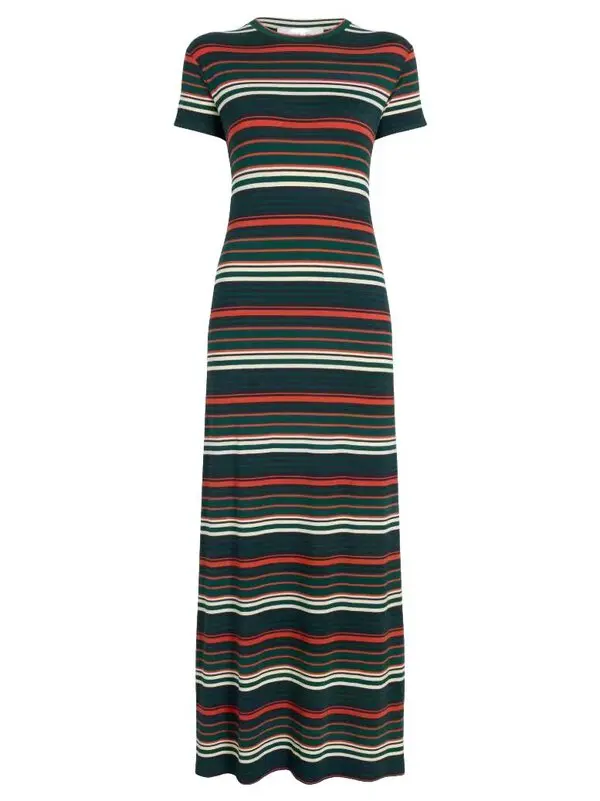 Proenza Schouler White Label Noelle Striped Jersey Maxi Dress - Green