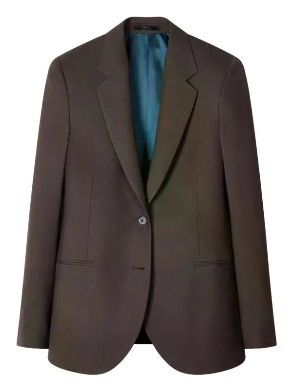 Paul Smith Wool Travel Blazer - Brown