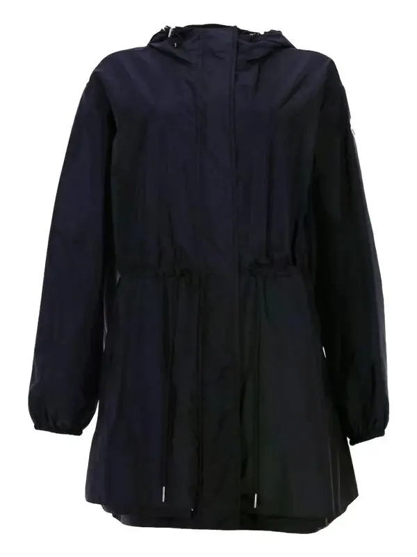 Moncler Hooded Drawstring-waist Coat - Blue