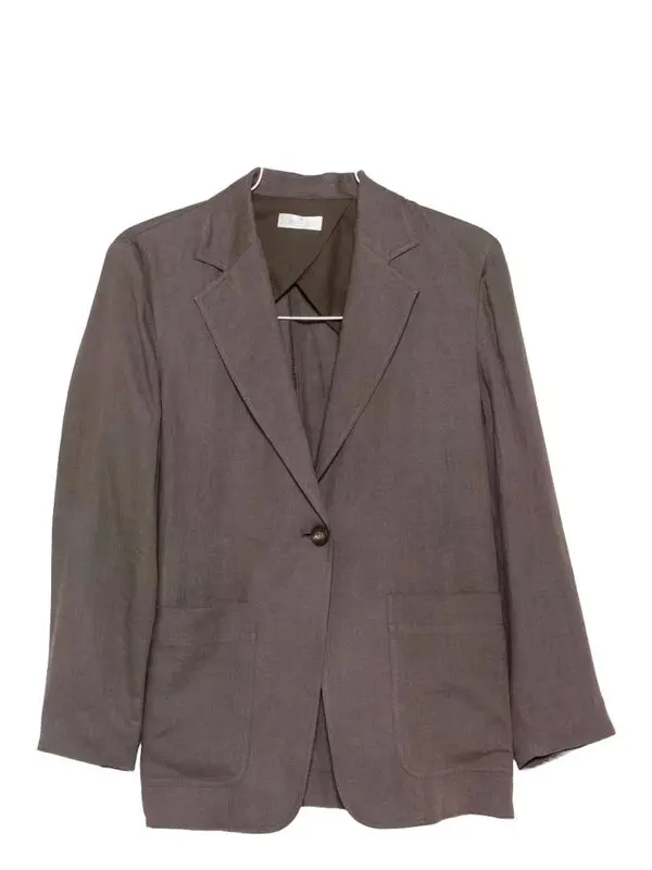 PANICALE Belted Single-breasted Jacket - Brown