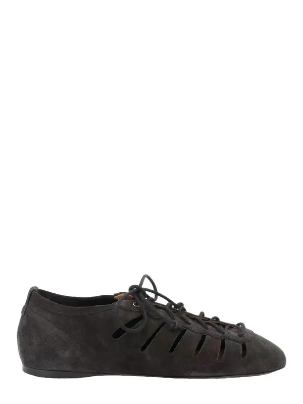 Isabel Marant Leyza Lace-up Ballet Flats - Black