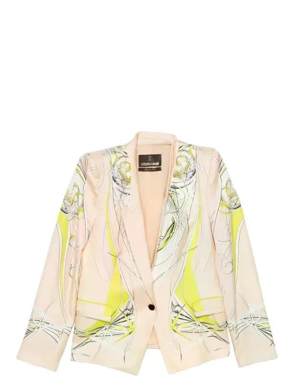 Roberto Cavalli 2000s Abstract-print Jacket - Neutrals