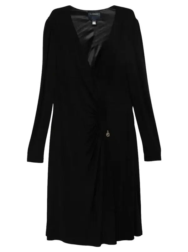 Roberto Cavalli 2000s V-neck Dress - Black